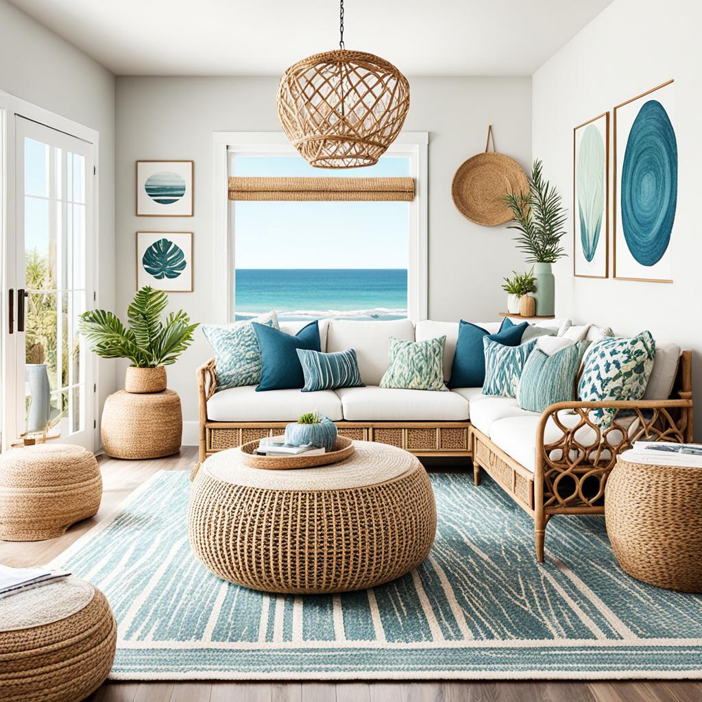 Modern Boho Coastal Living Room: Beach-Inspired Bliss